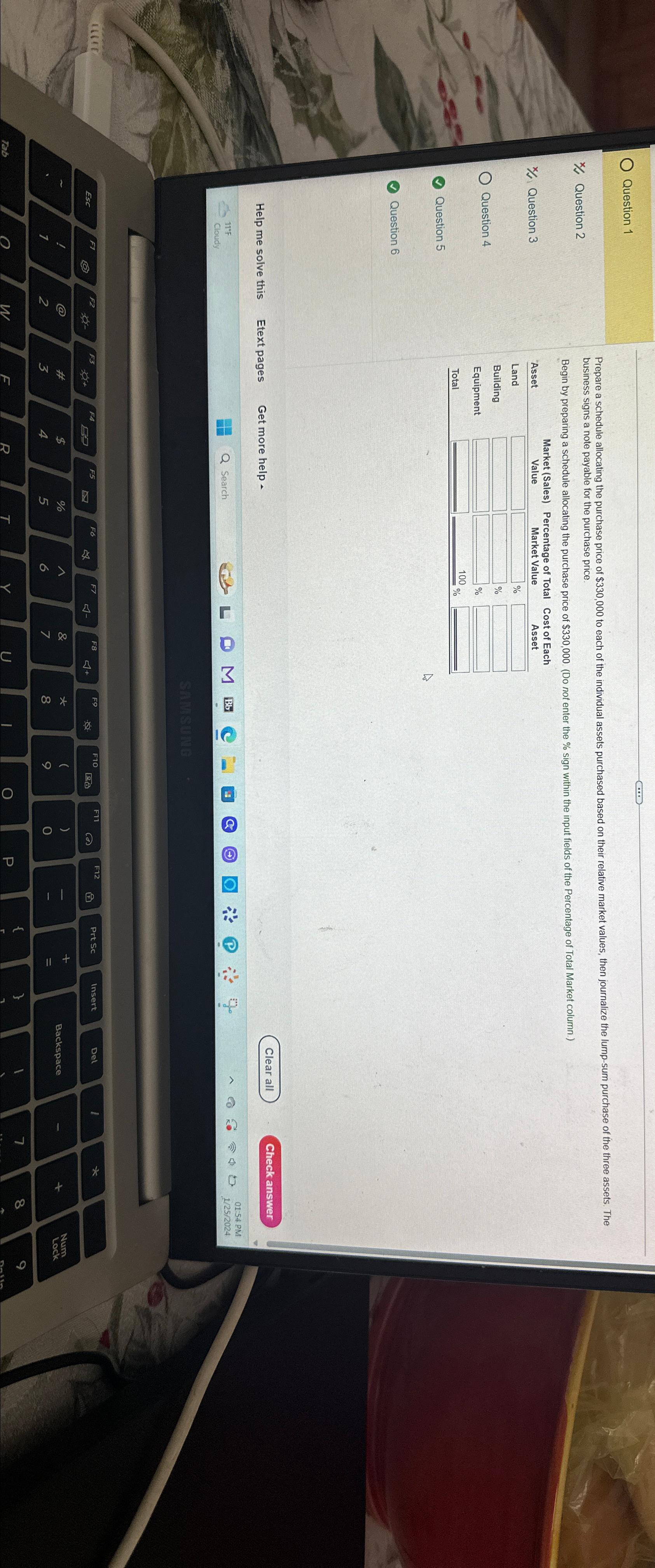 Solved Question 1Question 2Prepare a schedule allocating the | Chegg.com