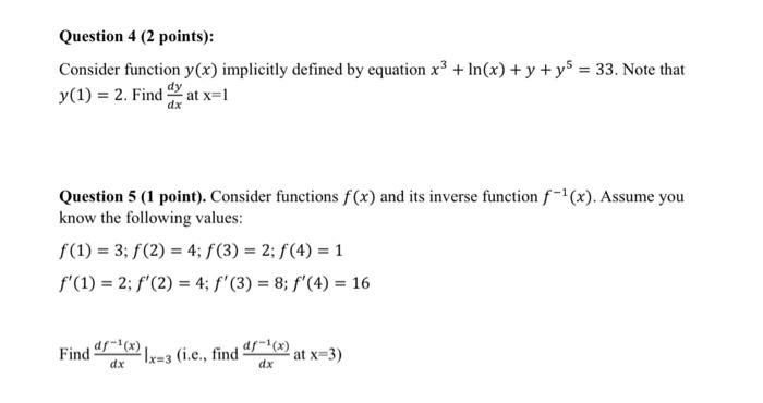 Solved Consider function y(x) implicitly defined by equation | Chegg.com