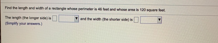Solved Find the length and width of a rectangle whose | Chegg.com