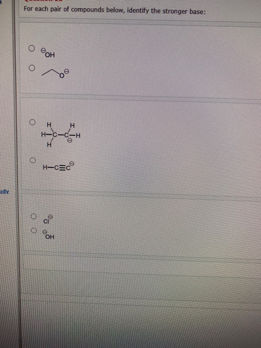 Solved For each pair of compounds below, identify the | Chegg.com