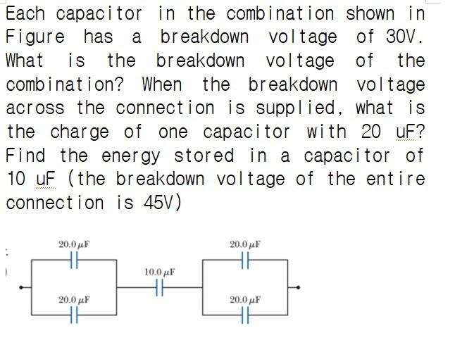 Solved Each capacitor in the combination shown in Figure has | Chegg.com