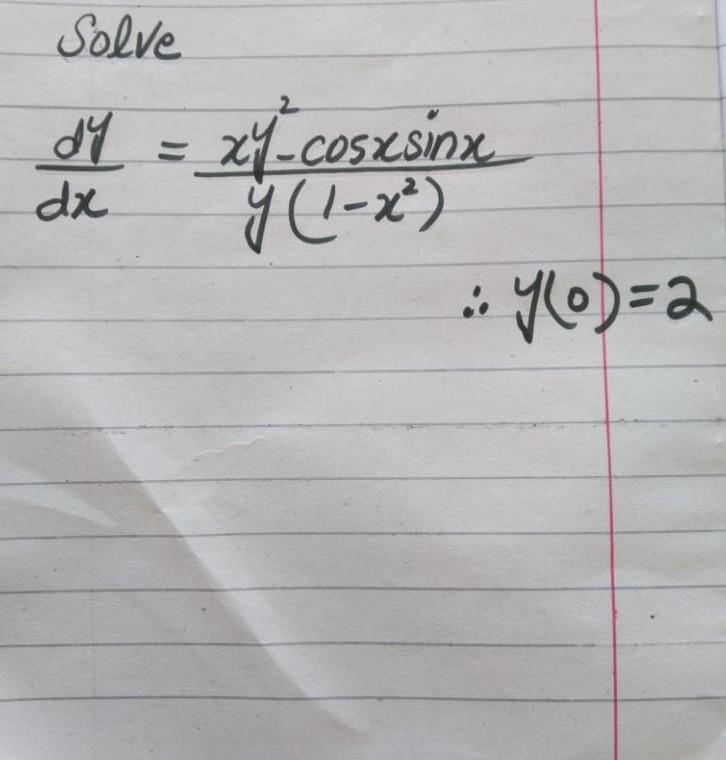 Solved Salve dx dy = xy.cosxsinx 8(-) • 10-2 Solve dx dy = | Chegg.com