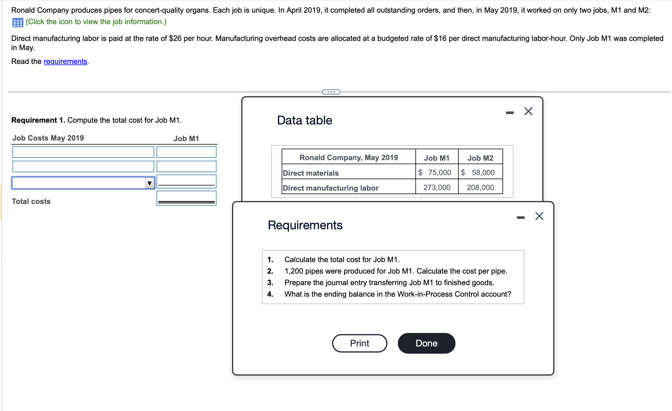 Solved (Click the icon to view the job information.)in | Chegg.com