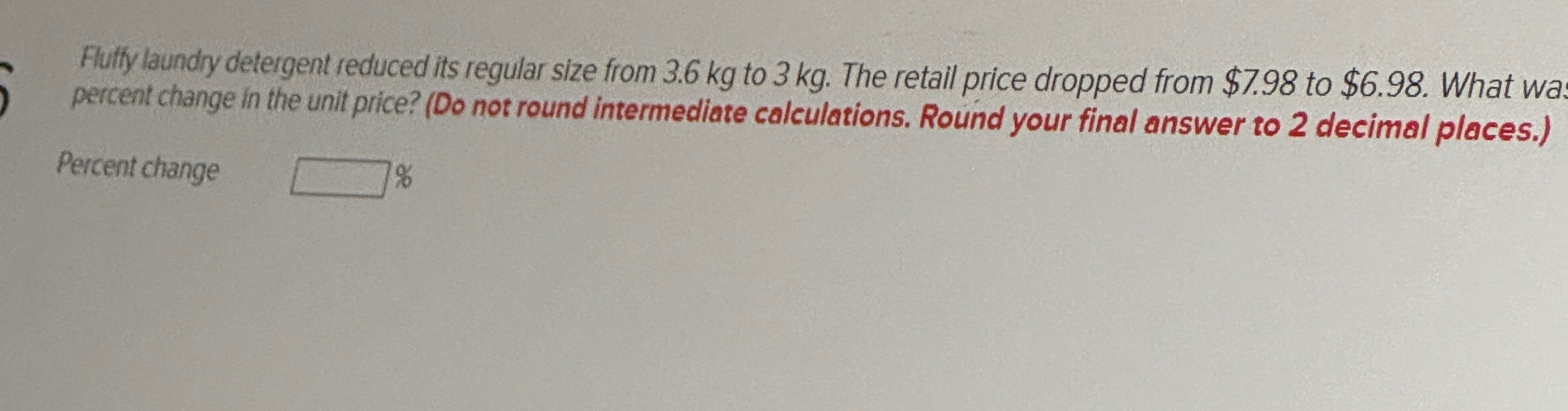 Solved Fulfy laundry detergent reduced its regular size from | Chegg.com
