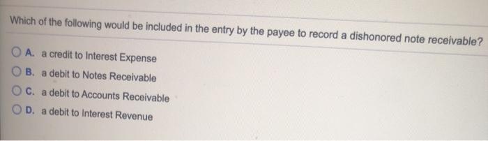 Solved Which of the following would be included in the entry | Chegg.com