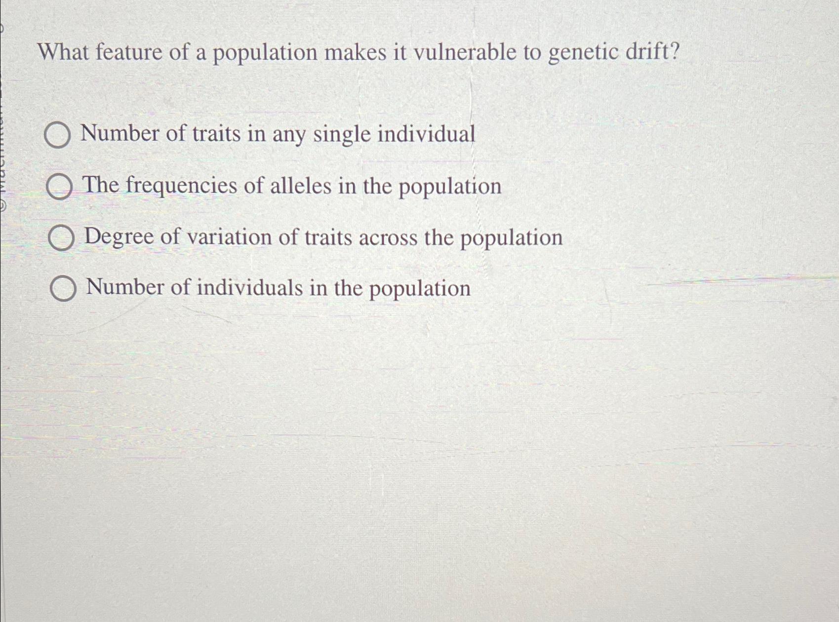 Solved What feature of a population makes it vulnerable to | Chegg.com