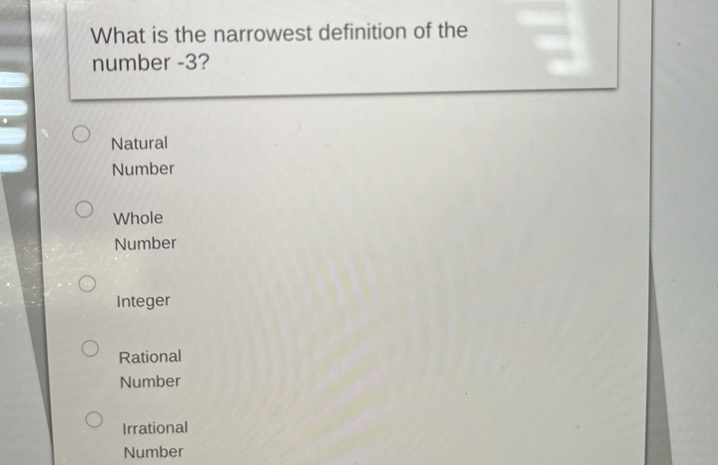 What is the narrowest definition of the number | Chegg.com