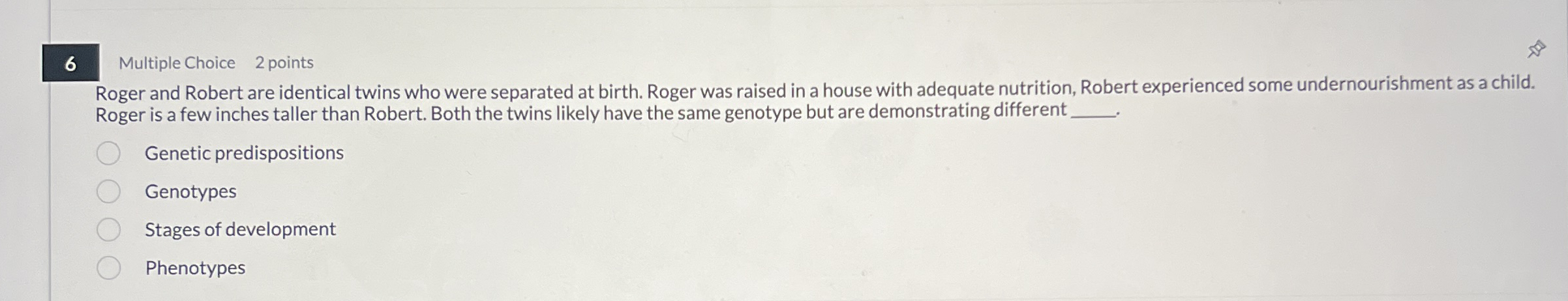 Solved 6Multiple Choice2 ﻿pointsRoger and Robert are | Chegg.com