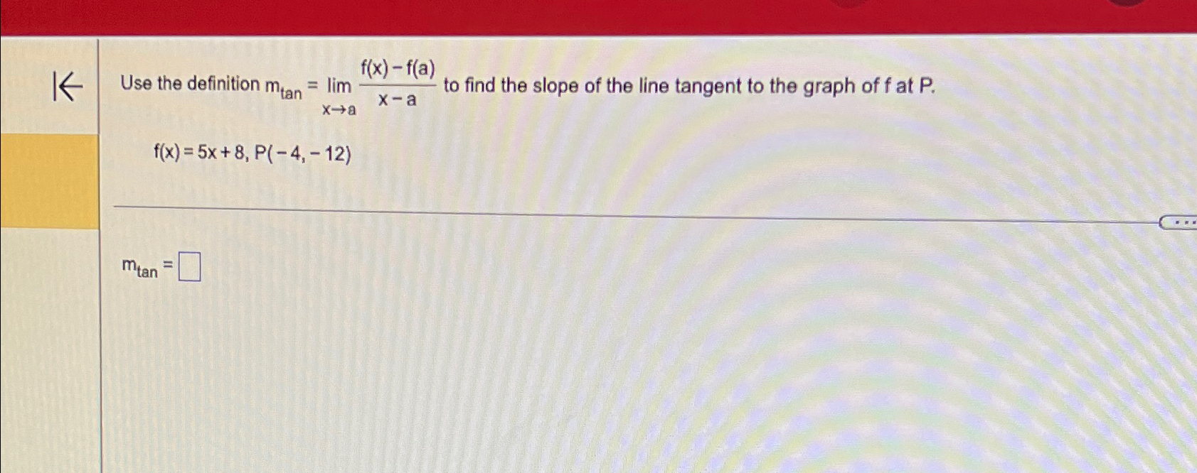 Solved Use the definition mtan=limx→af(x)-f(a)x-a ﻿to find | Chegg.com