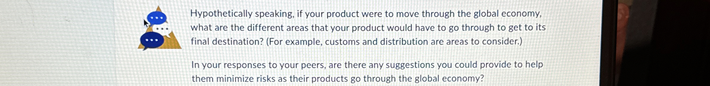 Solved Hypothetically Speaking If Your Product Were To Move