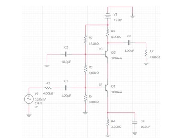 Bipolar Cascode Amplifier High Frequency Response | Chegg.com