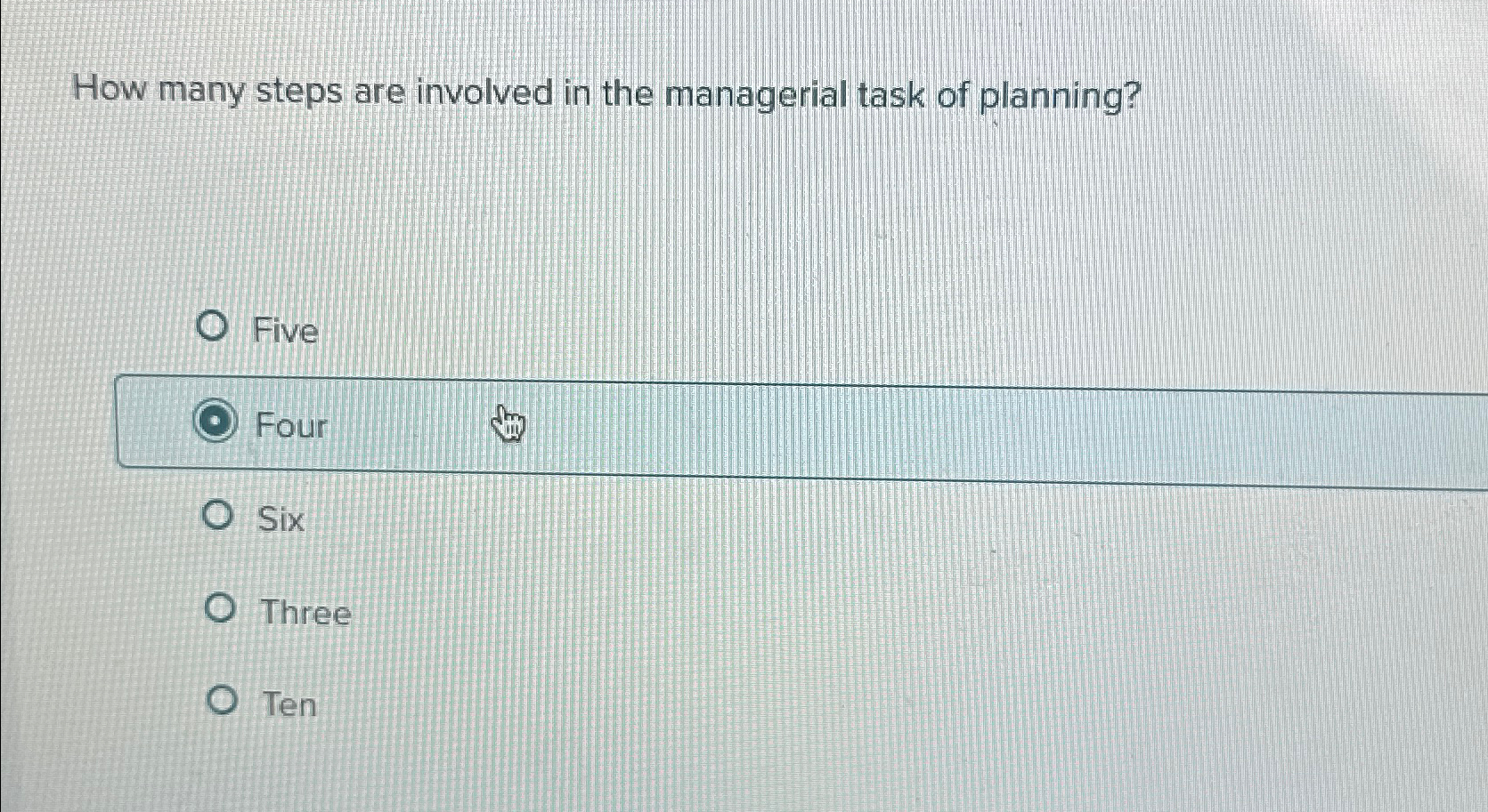 Solved How many steps are involved in the managerial task of | Chegg.com