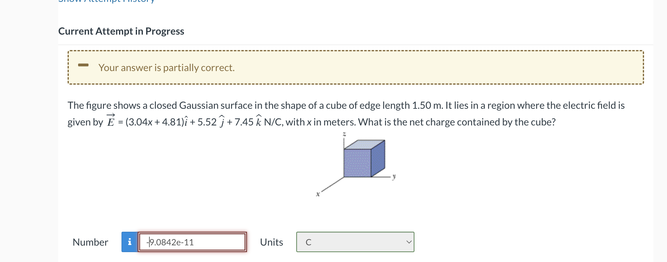 Solved Your answer is partially correct.The figure shows a | Chegg.com