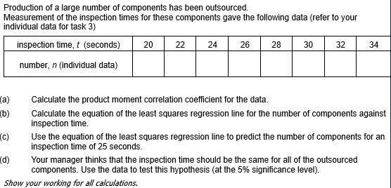 Solved Production of a large number of components has been | Chegg.com