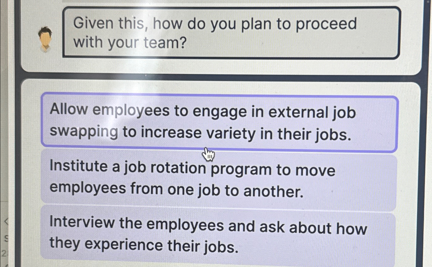 Solved Given this, how do you plan to proceed with your | Chegg.com