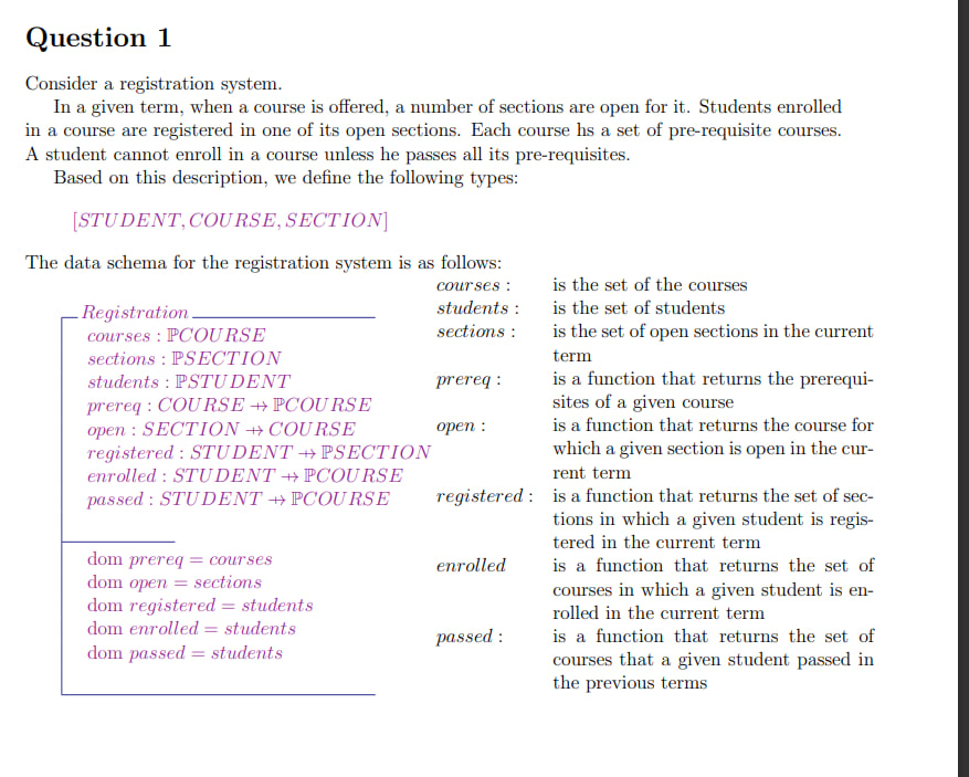 Solved Question 1 ﻿Based on this description, we define the | Chegg.com
