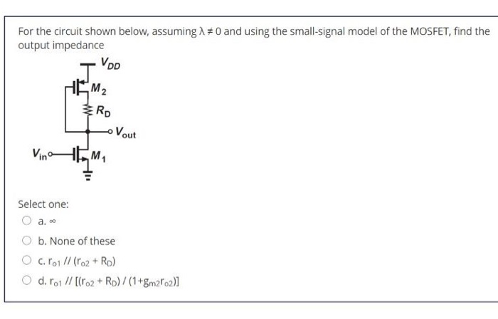 Solved For the circuit shown below, assuming 1 #0 and using | Chegg.com