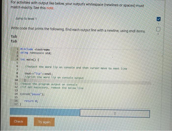 Solved For activities with output like below. your output's | Chegg.com Solved For activities with output like below. your output's | Chegg.com