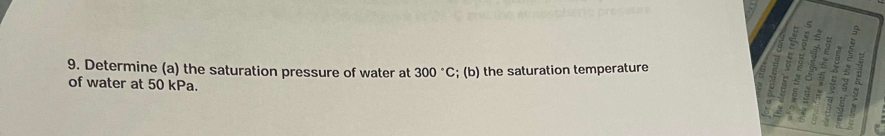 Solved Determine (a) ﻿the saturation pressure of water at | Chegg.com