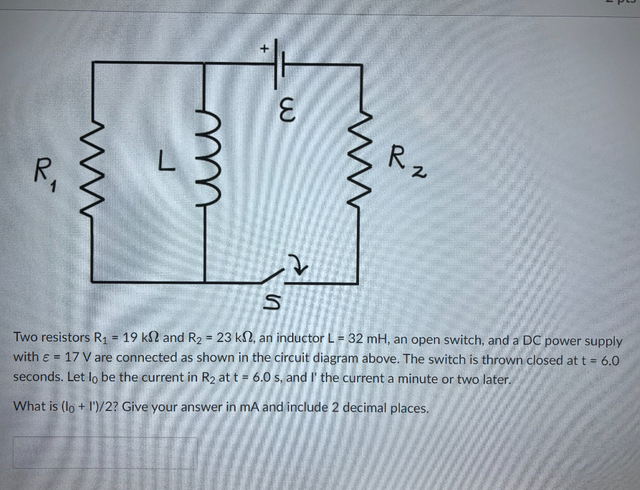 Solved Two resistors R1=19kΩ ﻿and R2=23kΩ, ﻿an inductor | Chegg.com