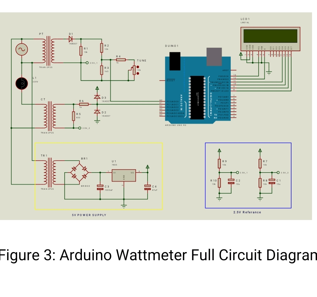 Solved Figure 3 Arduino Wattmeter Full Circuit Diagrarthis
