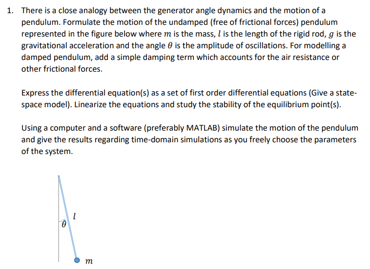 Solved There is a close analogy between the generator angle | Chegg.com