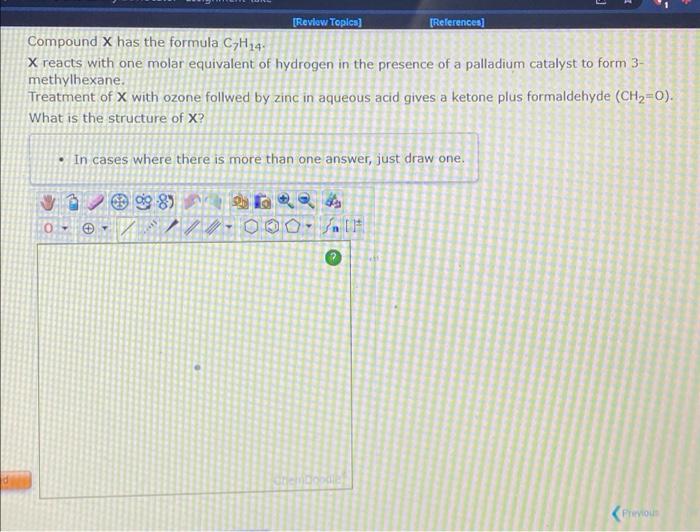 Solved [Review Topics [References) Compound X has the | Chegg.com