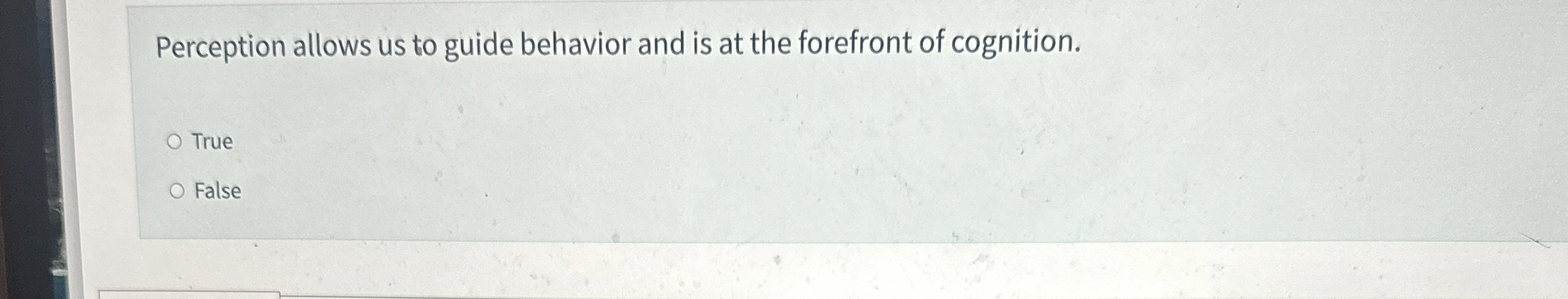 Solved Perception allows us to guide behavior and is at the | Chegg.com