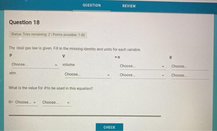 Solved Question 16 Status: Tries remaining: 21 Points | Chegg.com
