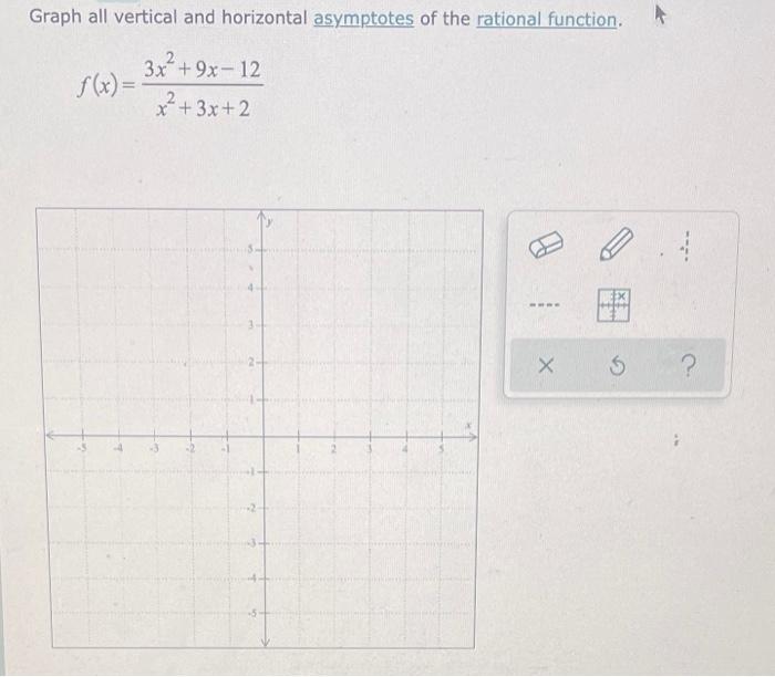 Solved graph all the vertical and horizontal asymptotes of | Chegg.com