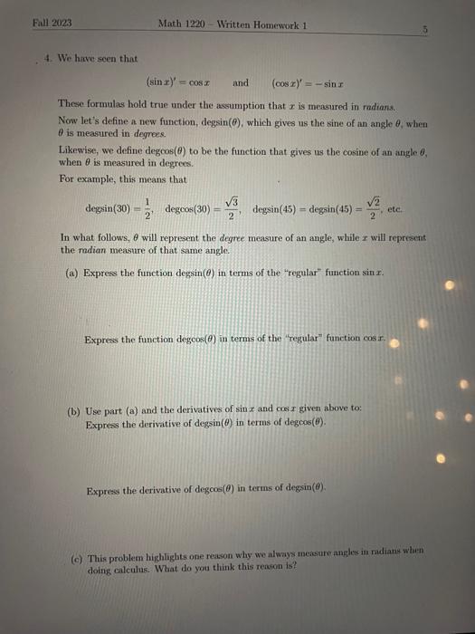 Solved (b) Simplify the trigonometric expression below. Your | Chegg.com