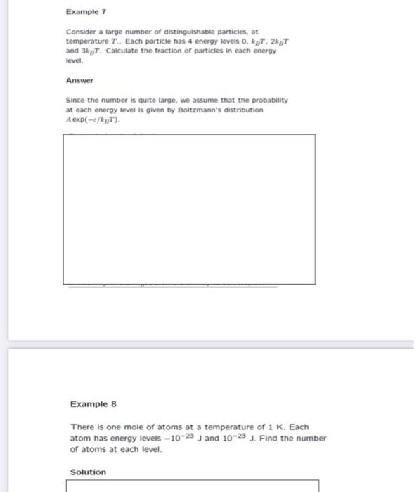 Solved Example 7 Consider a large number of distinguishable | Chegg.com