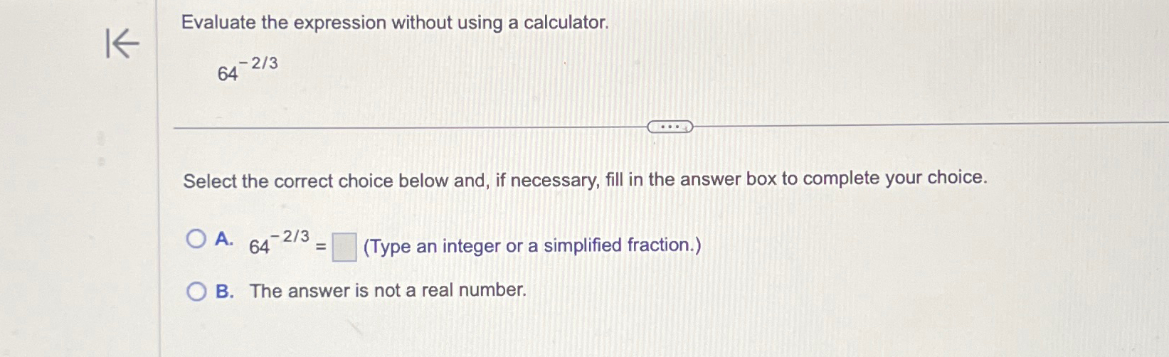 Solved Evaluate the expression without using a | Chegg.com