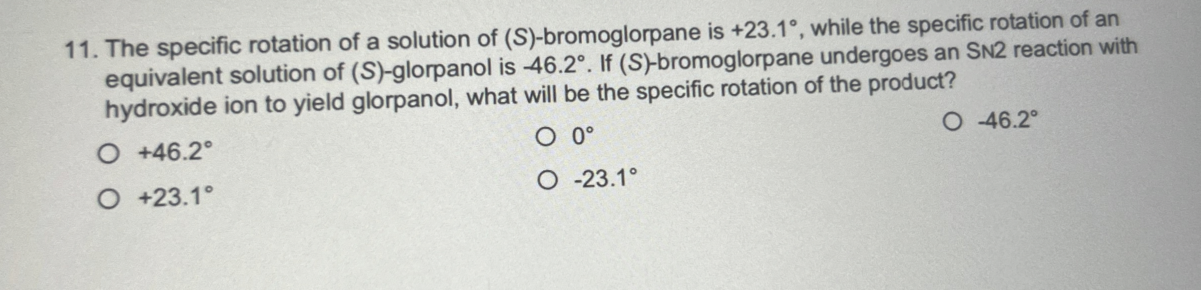 Solved The specific rotation of a solution of | Chegg.com