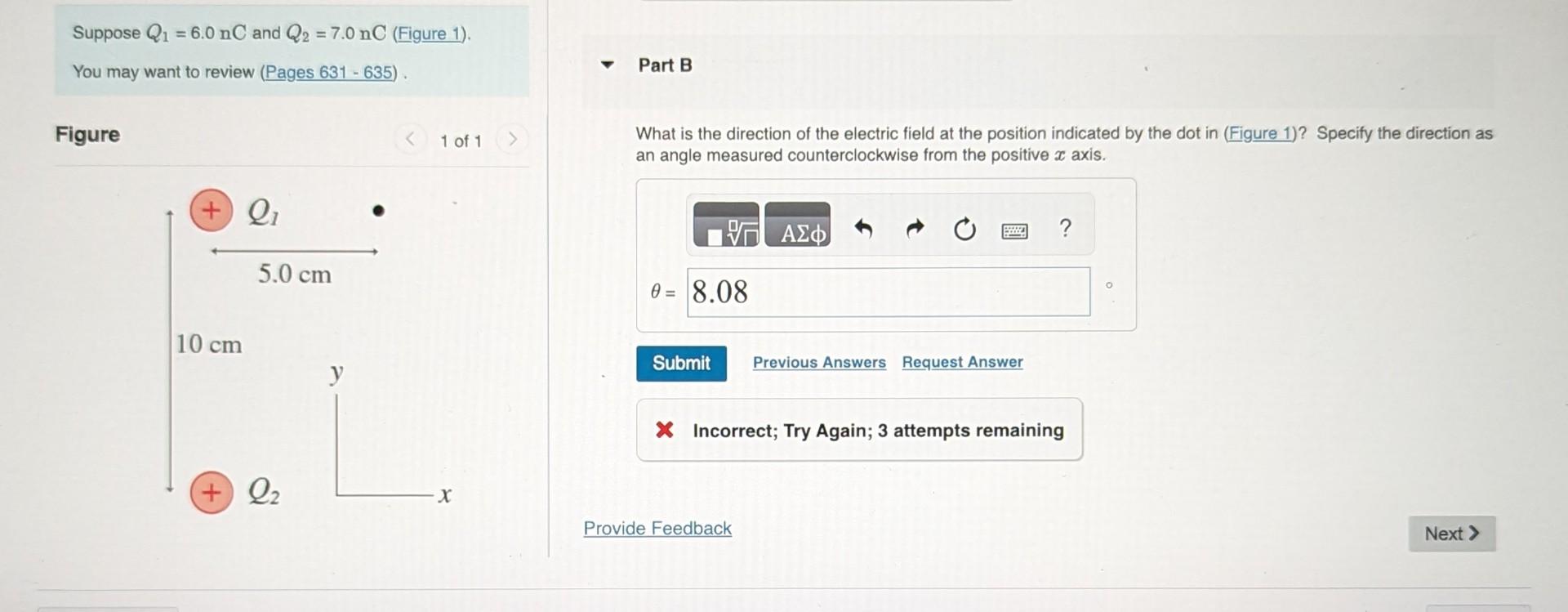 Solved Suppose Q1=6.0nC and Q2=7.0nC (Figure 1). You may | Chegg.com