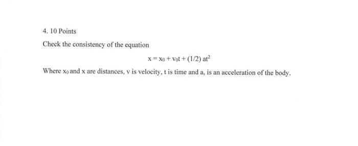 Solved 4. 10 Points Check the consistency of the equation x= | Chegg.com