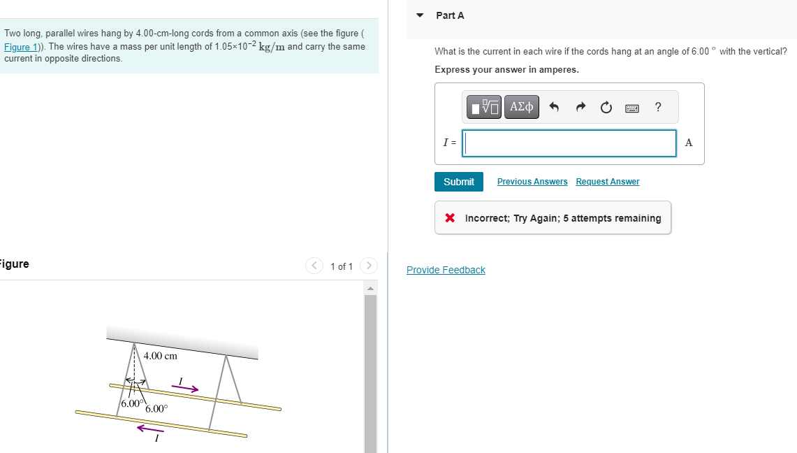 Solved Two long, parallel wires hang by 4.00 -cm-long cords | Chegg.com