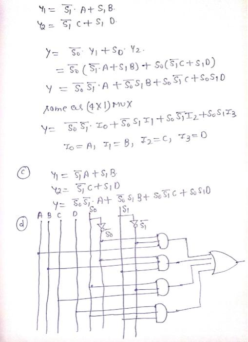 Design 8-bit wide 4X1 MUX using 2X1 MUX • You can | Chegg.com