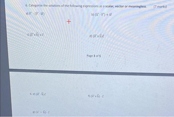 Solved 6. Categorize the solutions of the following | Chegg.com