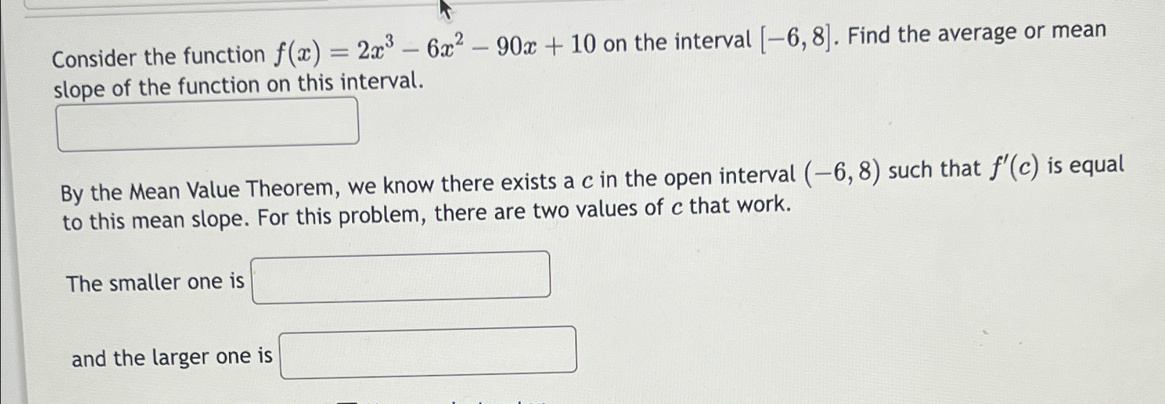 Solved Consider the function f(x)=2x3-6x2-90x+10 ﻿on the | Chegg.com