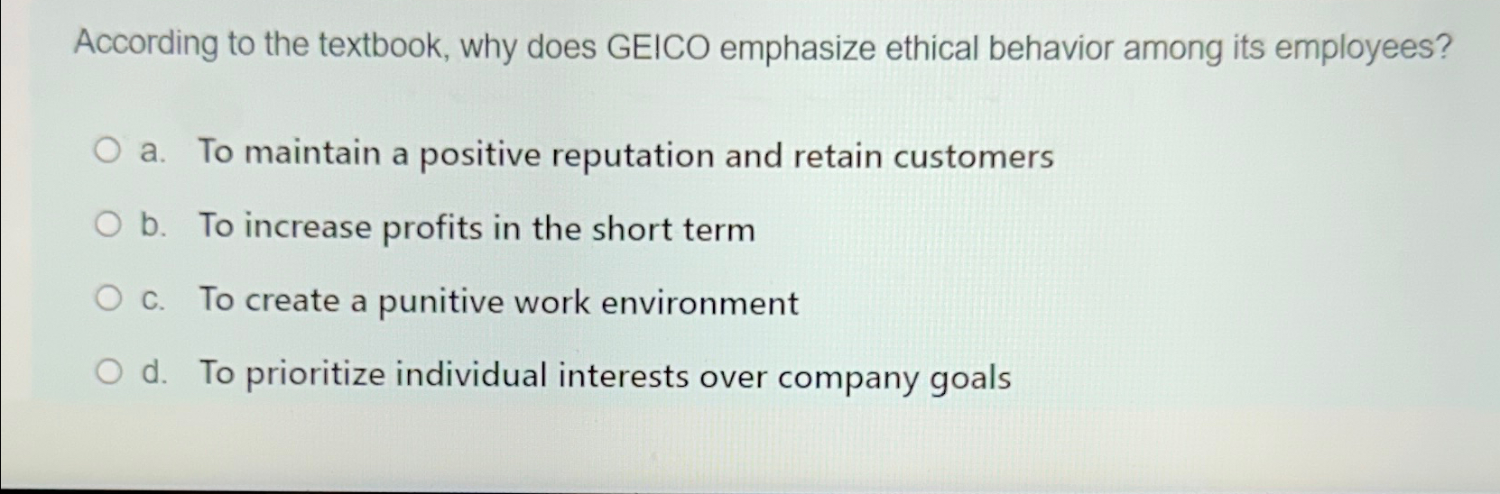 Solved According to the textbook, why does GEICO emphasize | Chegg.com
