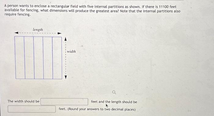 Solved A person wants to enclose a rectangular field with | Chegg.com
