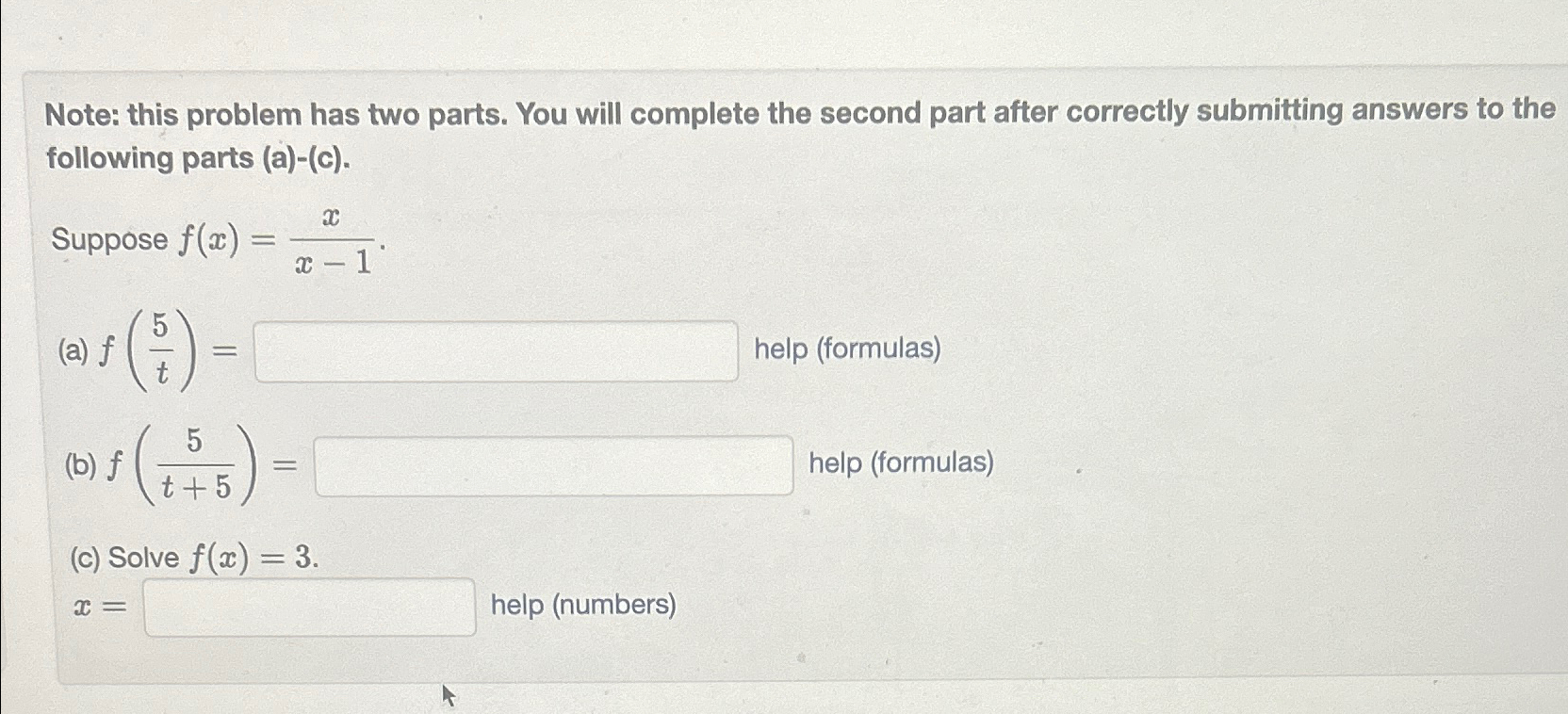 Solved Note: this problem has two parts. You will complete | Chegg.com