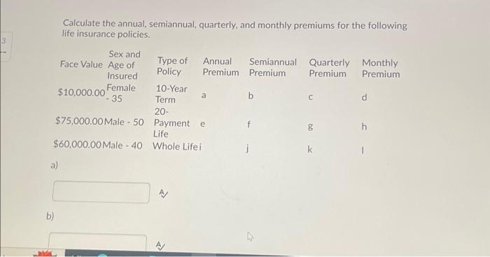 Solved Calculate the annual, semiannual, quarterly, and | Chegg.com