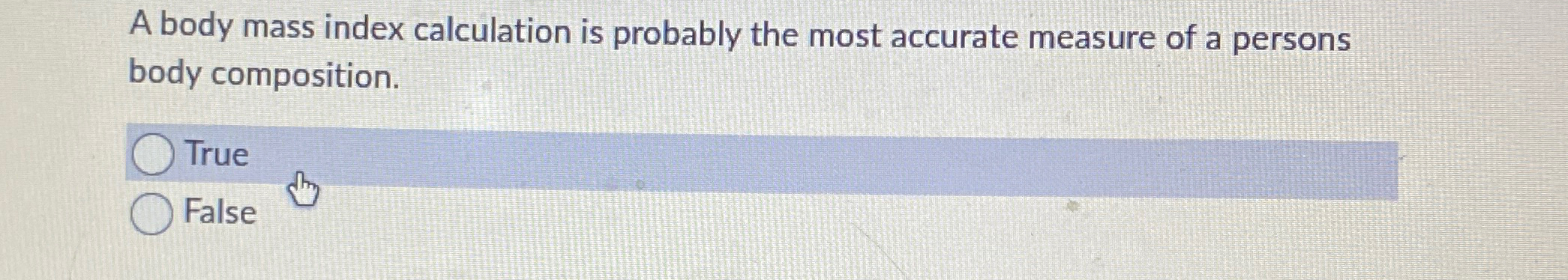 Solved A body mass index calculation is probably the most | Chegg.com