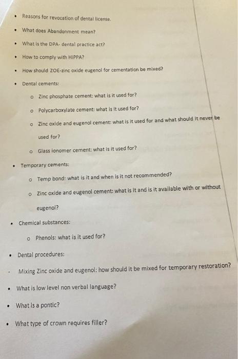 Solved Week 6- Final Study Guide - How do you Sanitize? - | Chegg.com