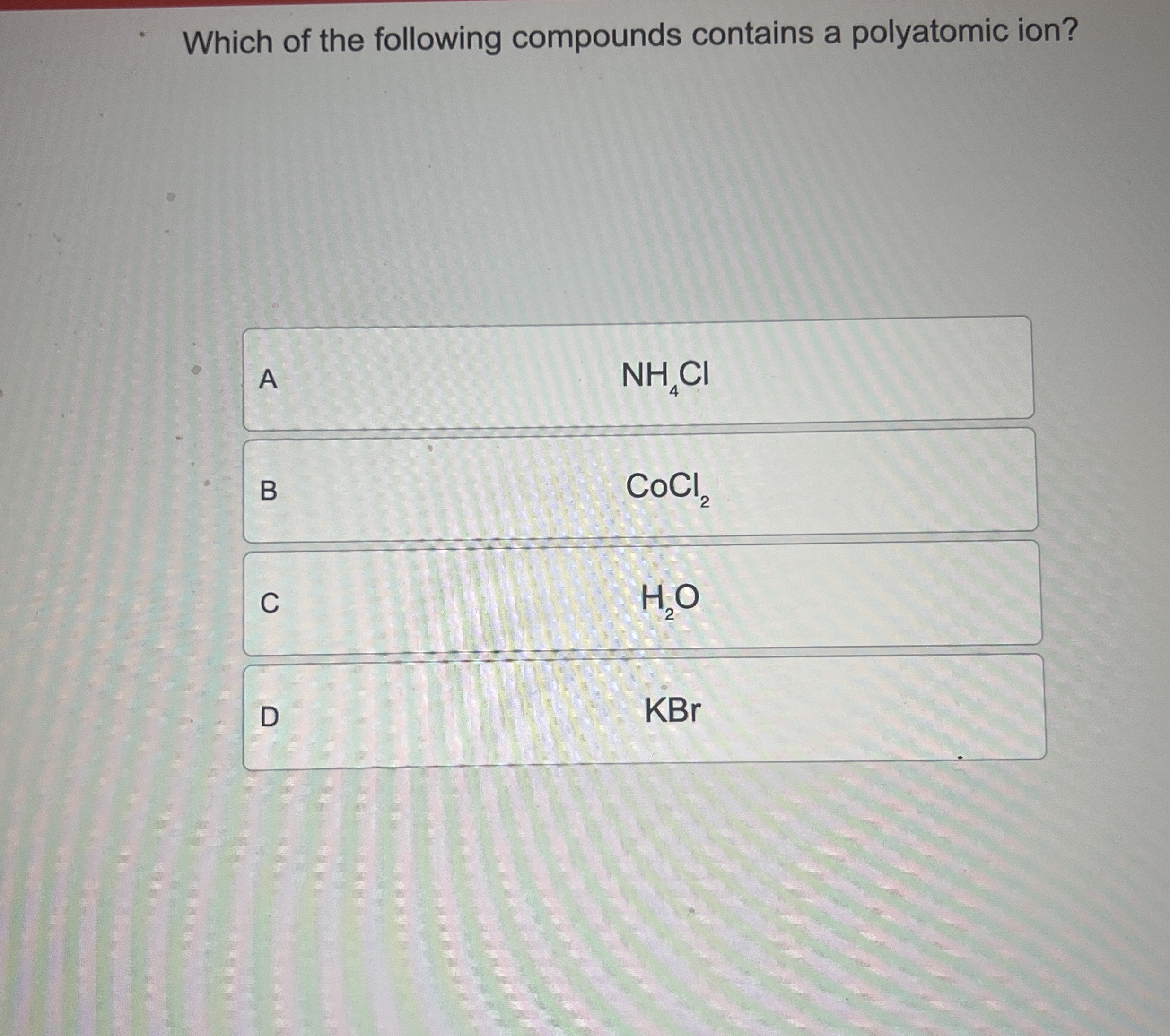 Solved Which of the following compounds contains a | Chegg.com