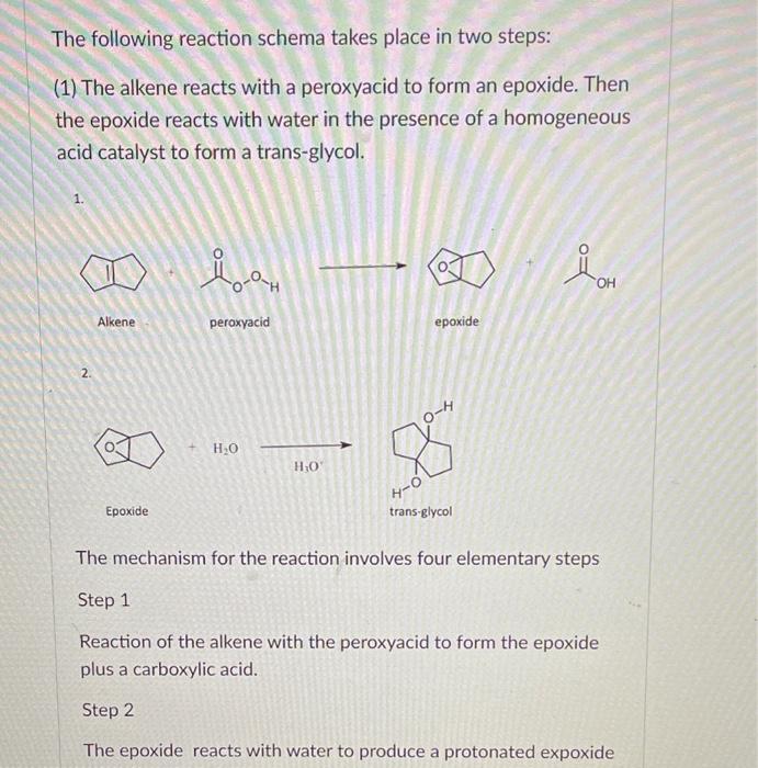 Solved The following reaction schema takes place in two | Chegg.com