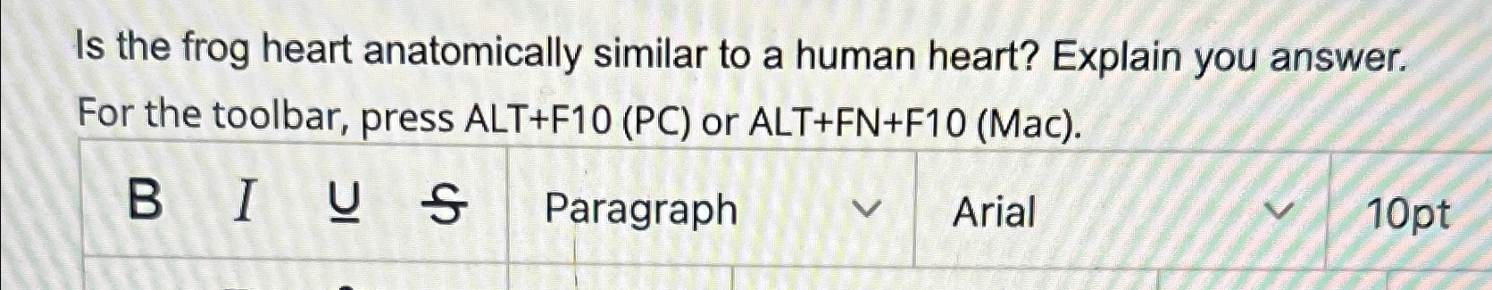 Solved Is the frog heart anatomically similar to a human | Chegg.com