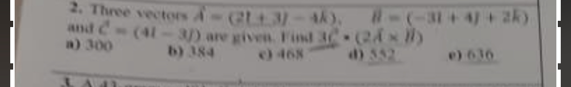 Solved Three vectors | Chegg.com